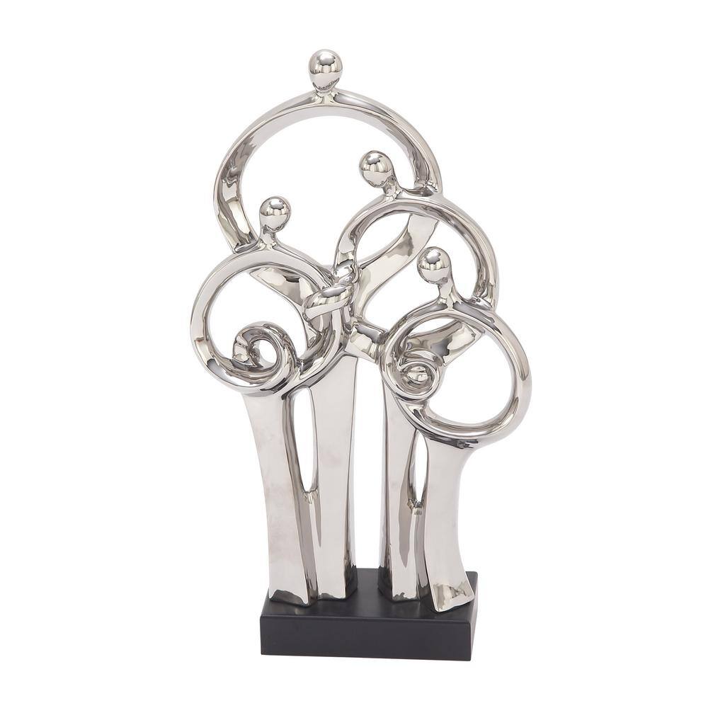 Litton Lane 21 in. x 11 in. Silver Porcelain Traditional People ...