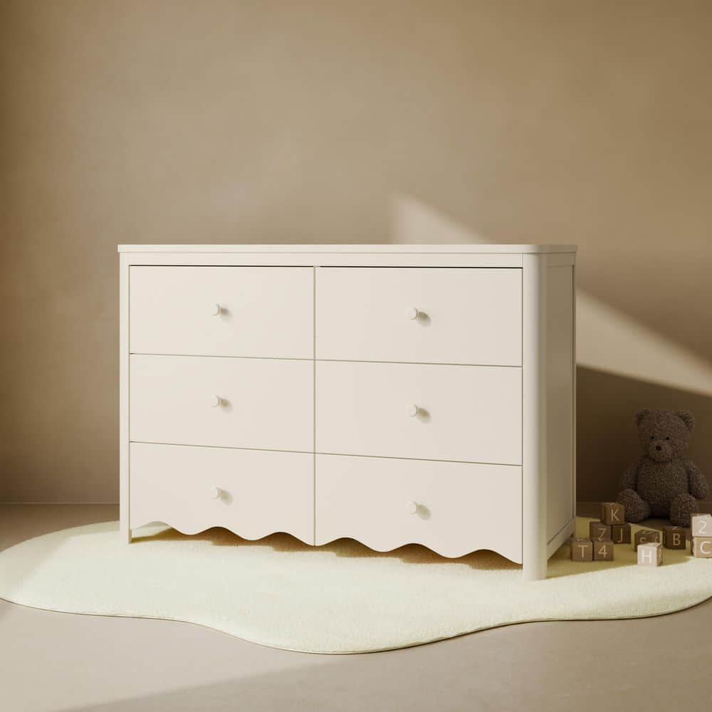 Storkcraft Casablanca Frosted Oat 6 Drawer 48.11 in. Wide Dresser 03766 ...