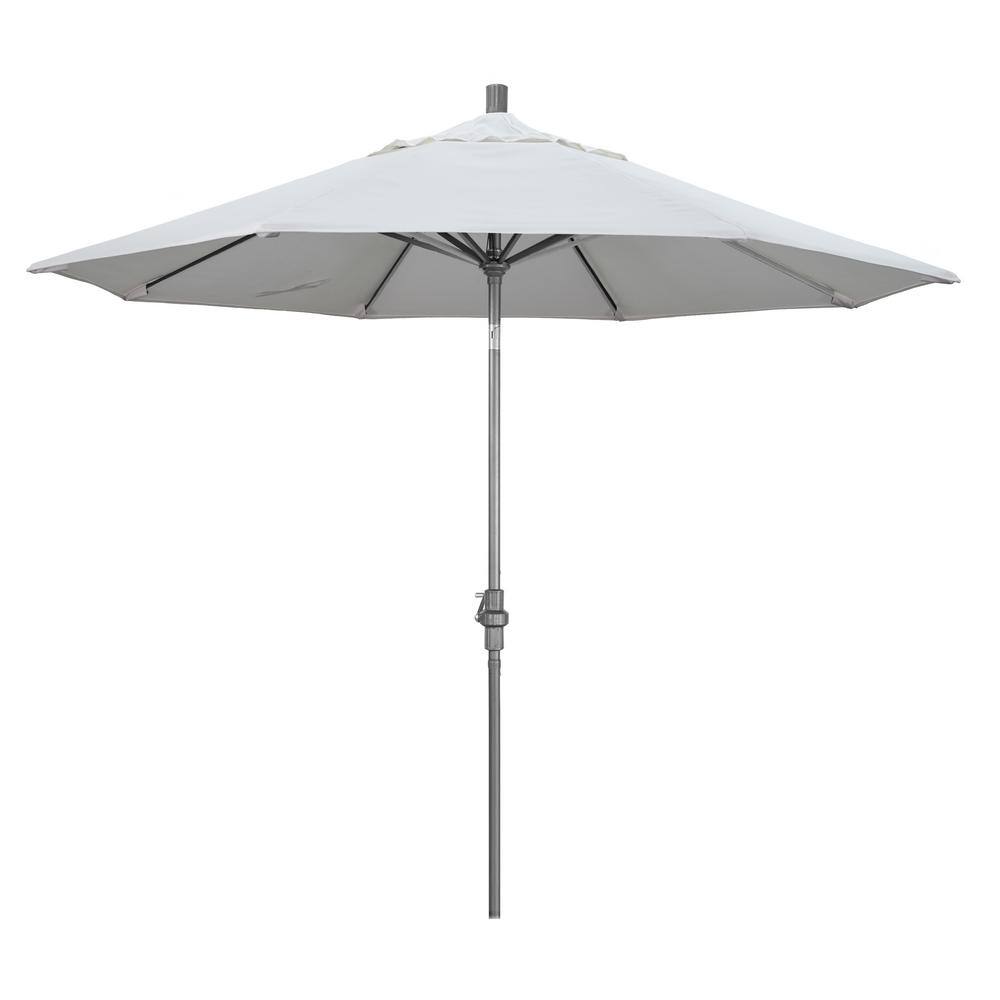 California Umbrella 9 ft. Hammertone Grey Aluminum Market Patio ...