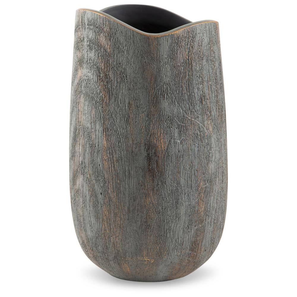 Signature DESIGN BY ASHLEY Iverly 11.02 in. Gray Resin Cylinder ...