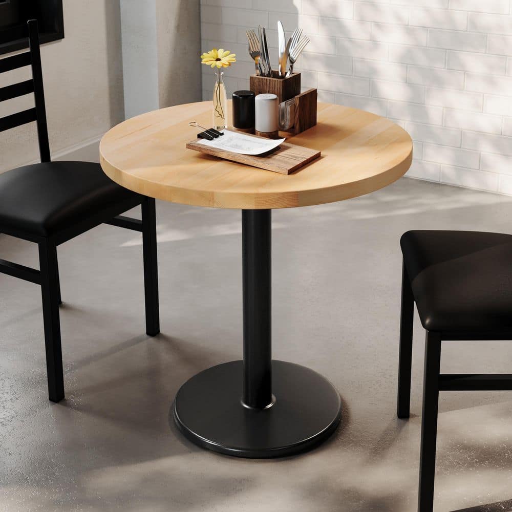Carnegy Avenue Bennett Contemporary Natural Top/Black Base Wood 30 in ...