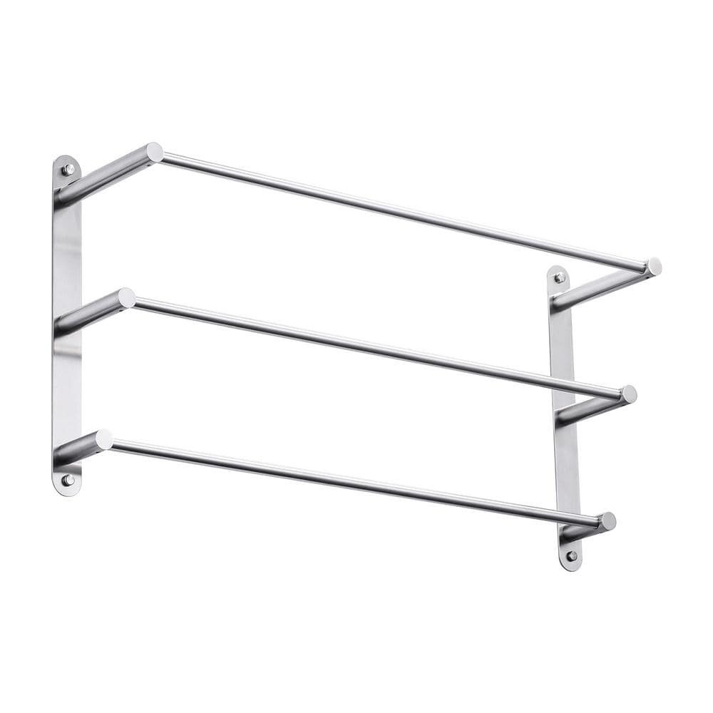 IVIGA 24 in. Bathroom 3-Tiers Towel Rack Wall Mount Towels Shelves/Bars ...