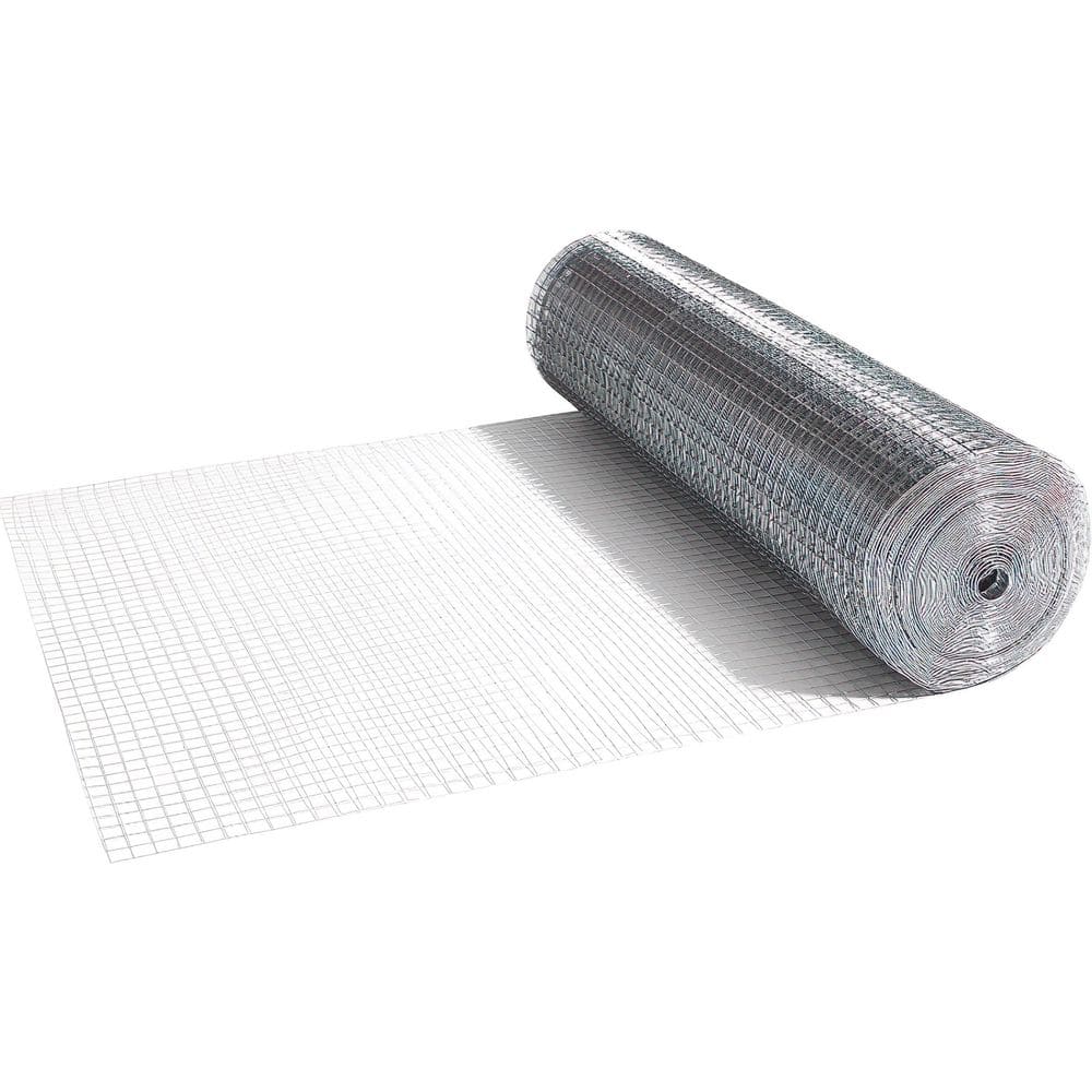 Fencer Wire 4 ft. x 100 ft. 16-Gauge Welded Wire Fence with 1 in. x 1 ...