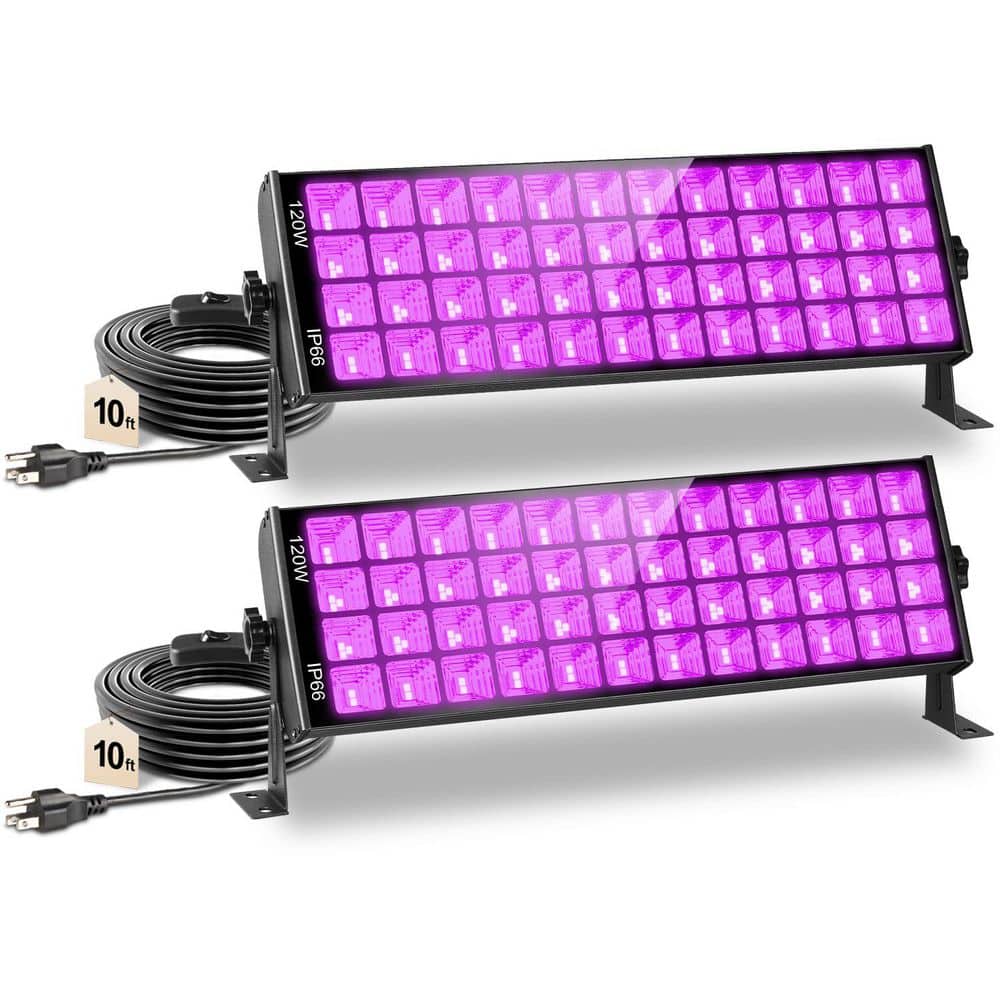 BeamBox Black Plug-in Integrated LED Landscape Flood Light, 120W ...