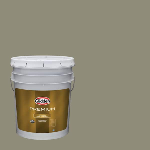 Glidden Premium 5 gal. PPG1029-5 Meander Flat Exterior Latex Paint ...