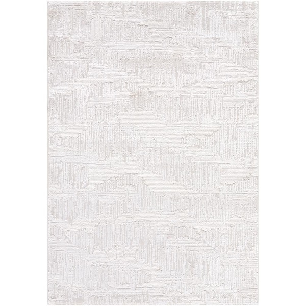 Livabliss Wolly Ivory/White Modern 5 ft. x 7 ft. Indoor Area Rug ...