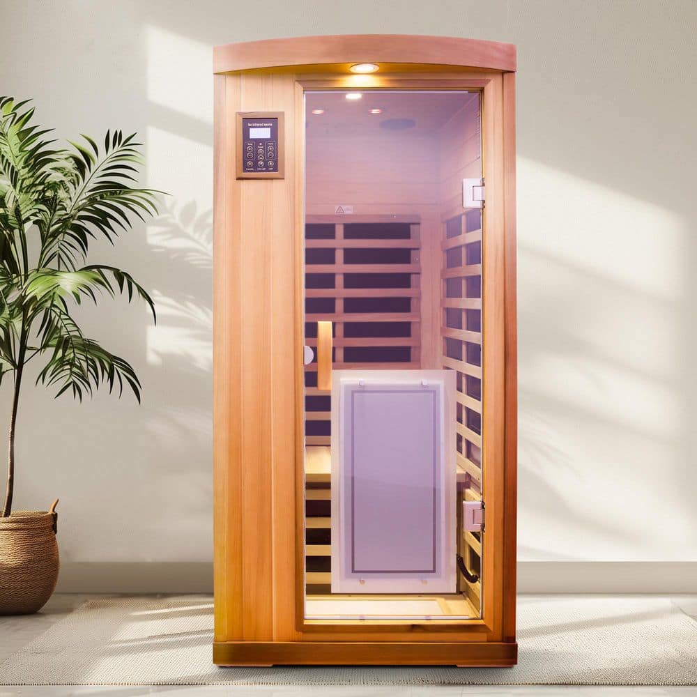 Staykiwi 1-Person Sauna with LCD Display, Touch Control and Bluetoot ...
