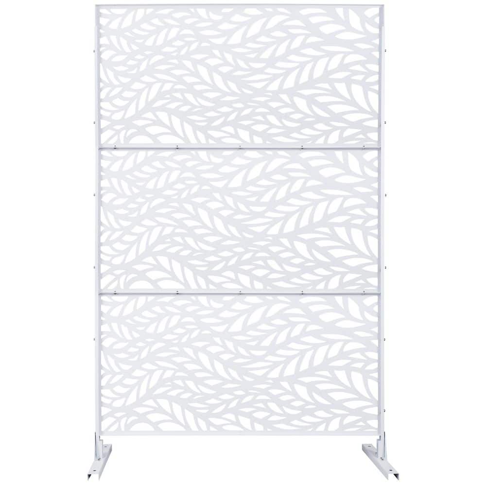 maocao hoom 76"x48" Privacy Screen Metal Privacy Screen, Freestanding ...