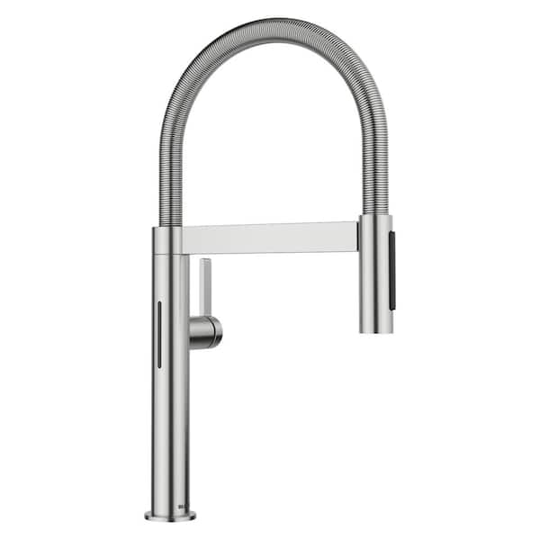Blanco Culina II Mini 1-Handle Pull Down Sprayer 17 in. Kitchen Faucet ...