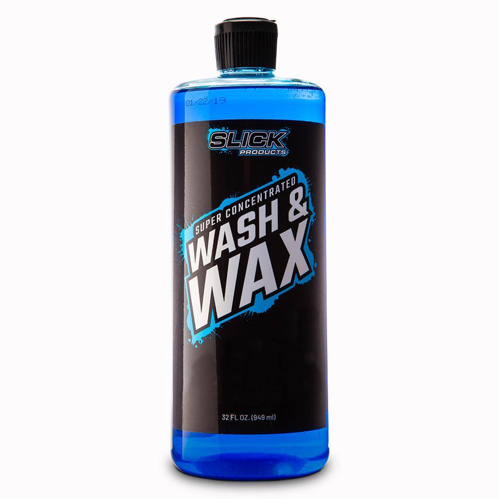 SLICK PRODUCTS 32 fl. oz. Wash and Wax Foam Shampoo Cleaning Solution ...