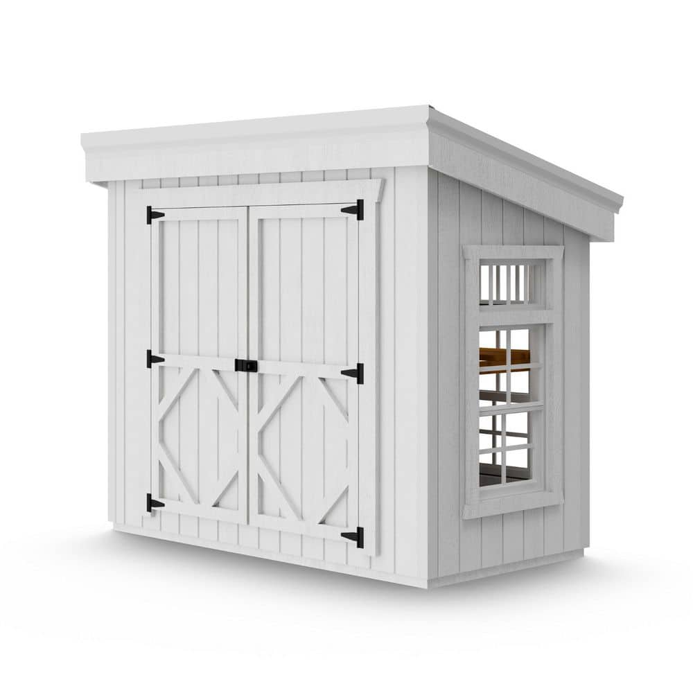 Little Cottage Co. Petite 61 in. x 31 in. Wood Greenhouse Panelized Kit ...