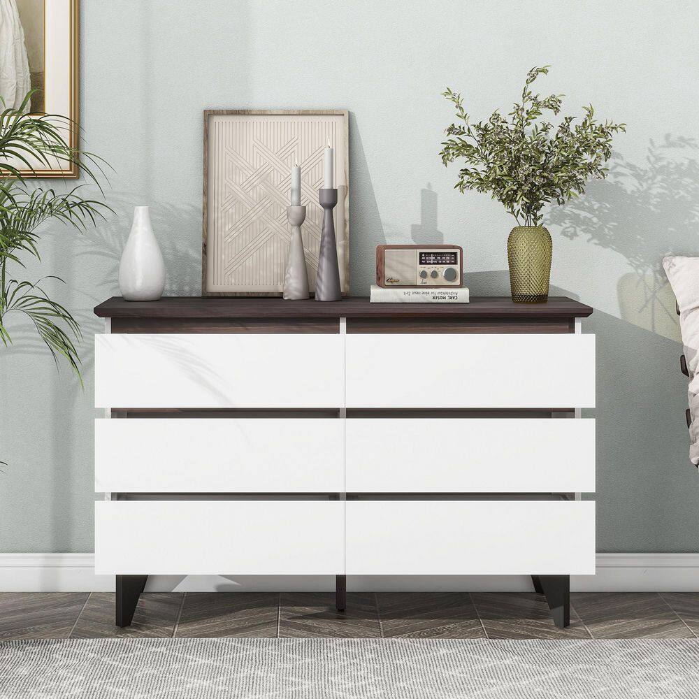Tileon 6-Drawer Kitchen Pantry, Drawer Storage Cabinet, 6-drawer Chest ...