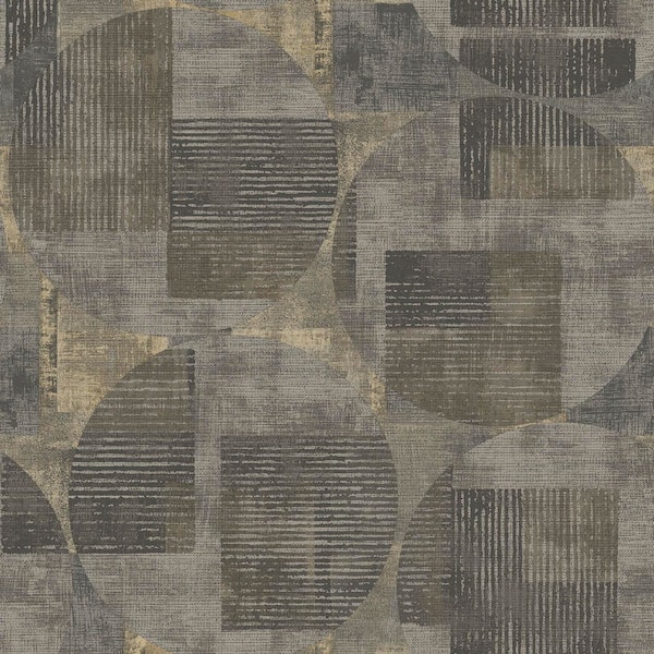 Veer Decor Geo Canvas Brown Wallpaper Sample 8252-AF4-S - The Home Depot