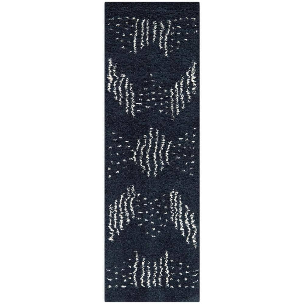 BALTA Kalpana Dark Blue 2 ft. x 7 ft. Striped Runner Rug 3096018 - The ...