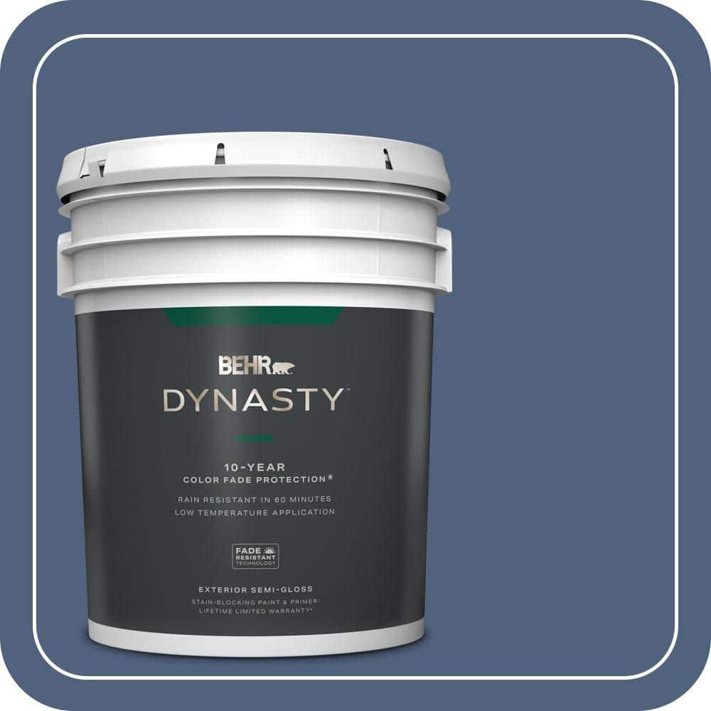 BEHR DYNASTY 5 gal. #590F-6 Mesmerize Semi-Gloss Exterior Stain ...