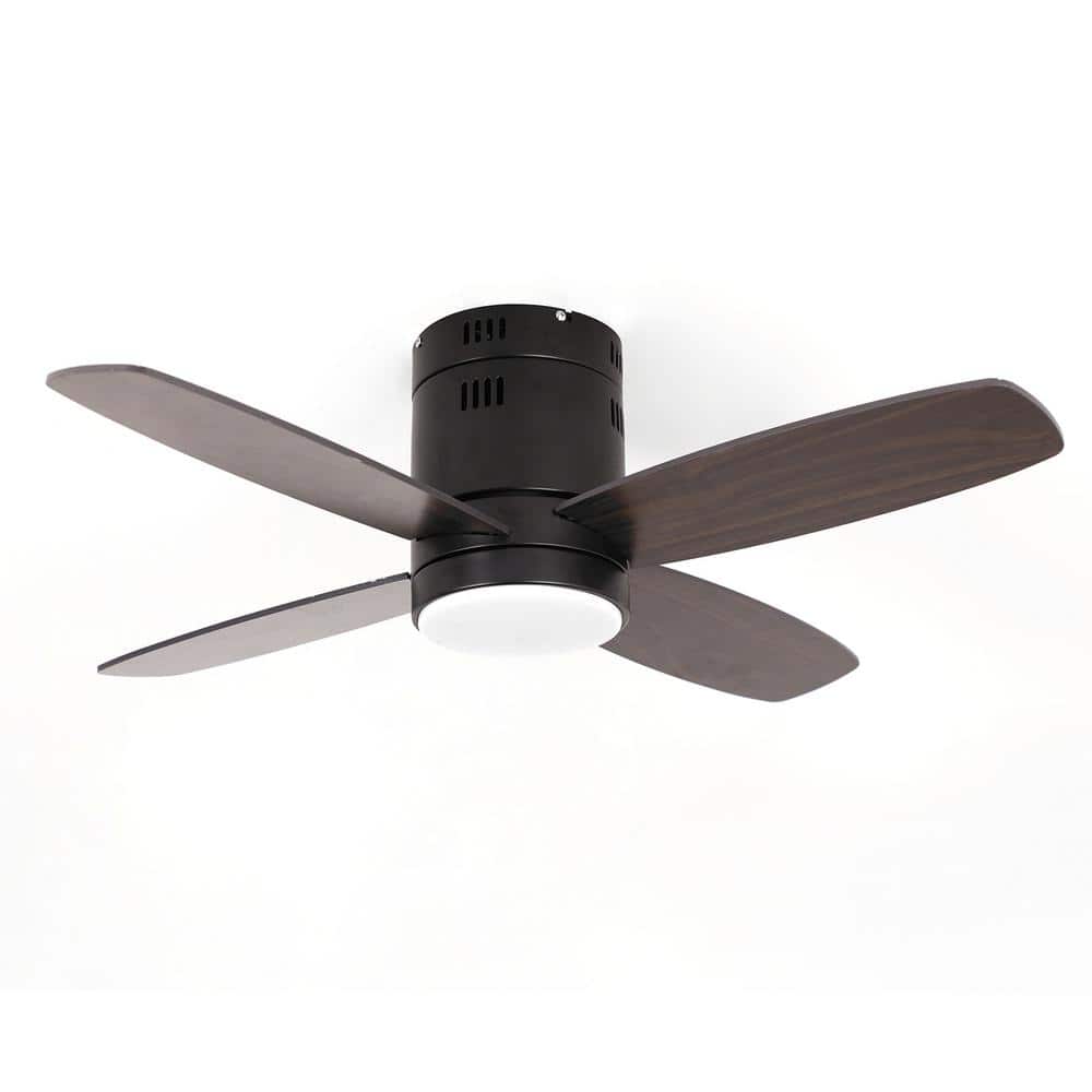 TOZING 36 in. Smart Indoor LED Dimmable Wood Low Profile Flush Mount ...