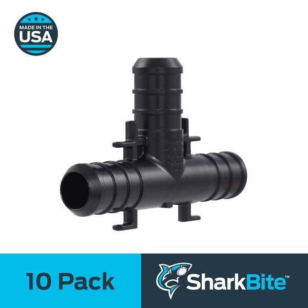 SharkBite 1/2 in. PEX Barb Plastic Tee Fitting (10-Pack) UP362A10 - The ...