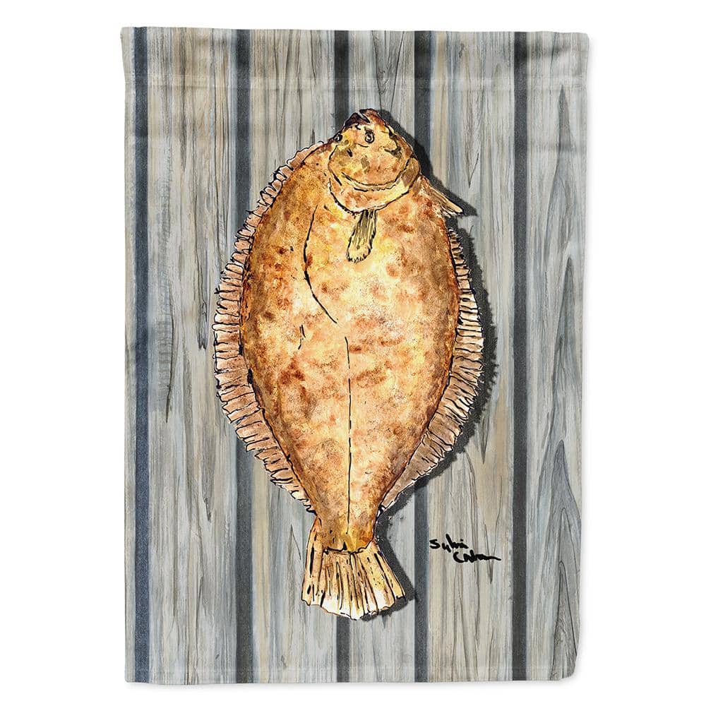 Caroline's Treasures 11 in. x 15-1/2 in. Polyester Fish Flounder 2 ...
