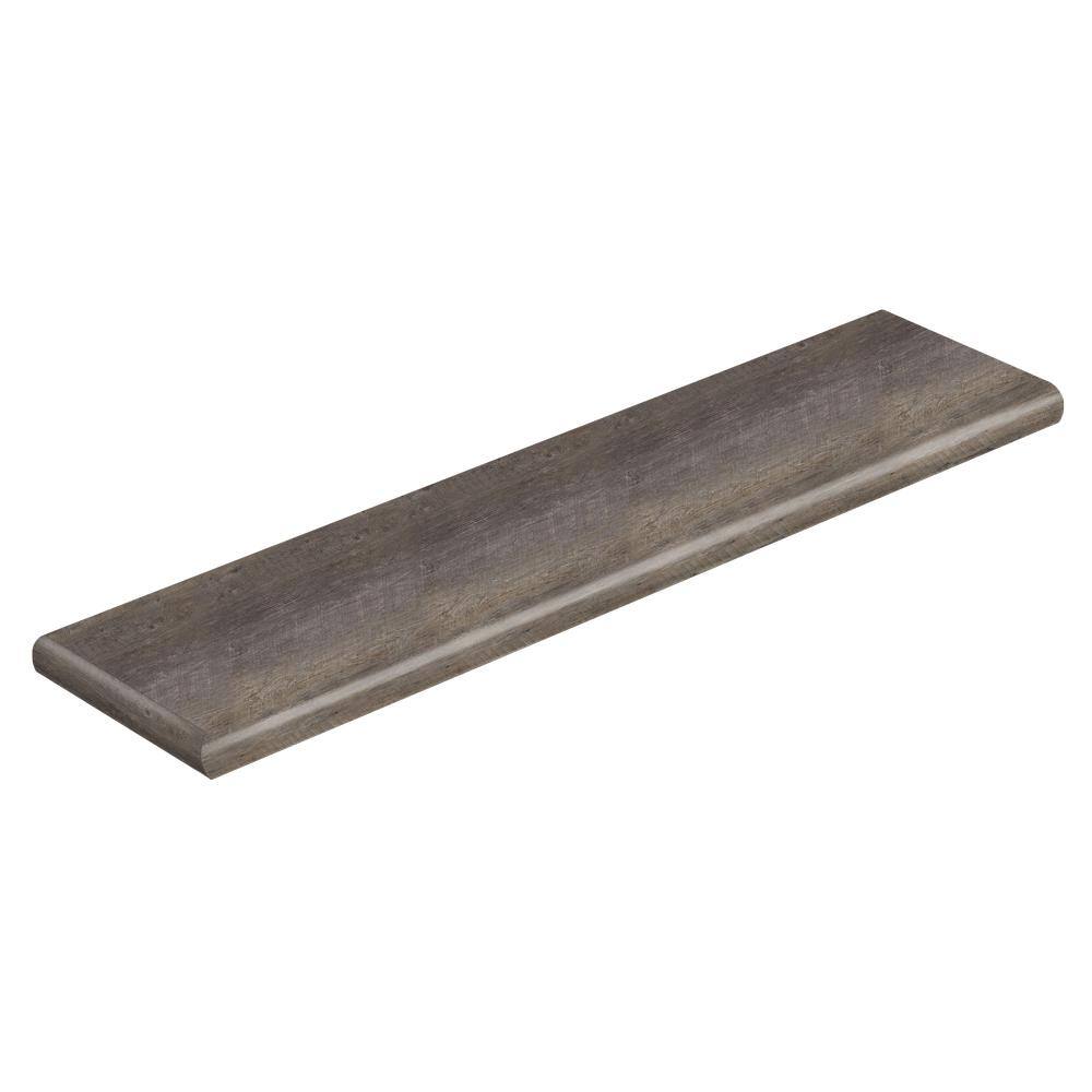 Cap A Tread Dark Oak 47 in. L x 12.15 in. W x 1.69 in. T Vinyl Stair ...
