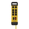 Yellow Jacket 8-Outlet 6 ft. Metal Heavy-Duty Power Block with 2.4 Amp ...