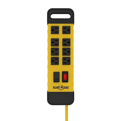 Yellow Jacket 5 ft. 9-Outlet Metal Heavy-Duty Power Strip with Mounting ...