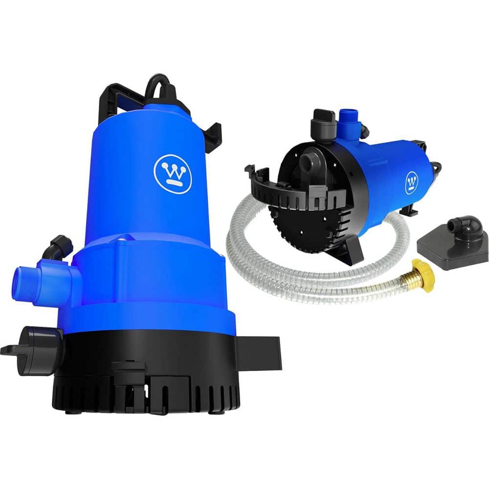 Westinghouse WH25UP21 1/4 HP 2-in-1 Utility Pump Submersible Transfer ...