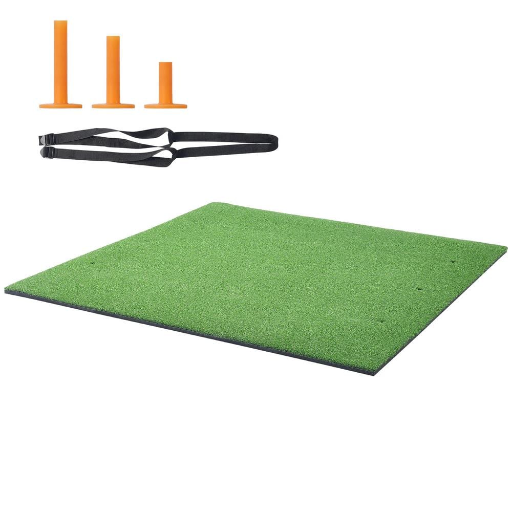 VEVOR Golf Hitting Mat, 5 ft. x 5 ft. Artificial Turf Golf Hitting Mat ...