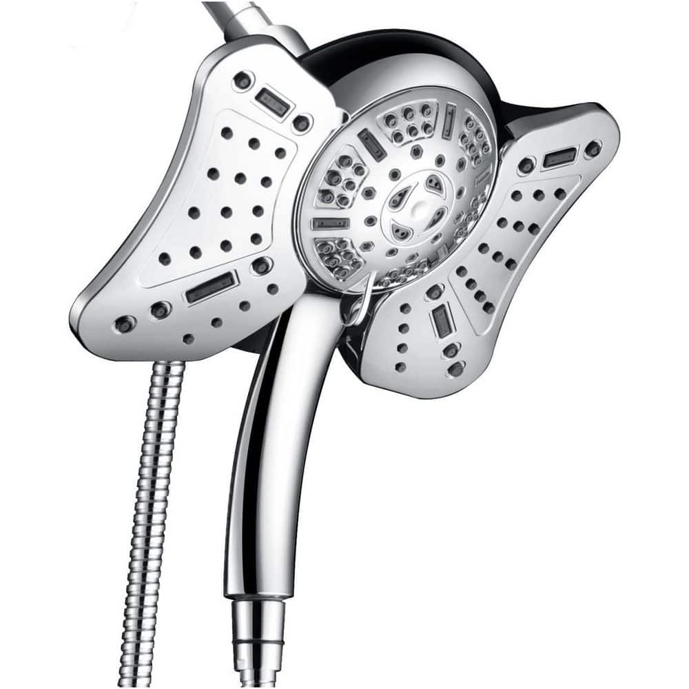 Wudkey 2-Piece High Pressure Rainfall Shower Heads and Handheld Shower ...