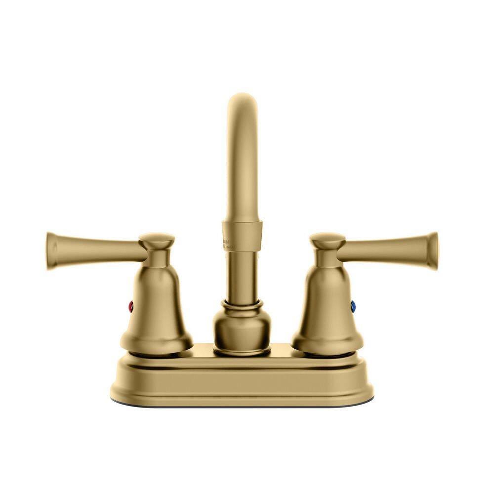 PRIVATE BRAND UNBRANDED Lisbon 4 in. Centerset 2-Handle High-Arc ...