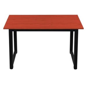 Outopee 43.3 in. W Retangular Oak Color Wooden Computer Desk 941228127783