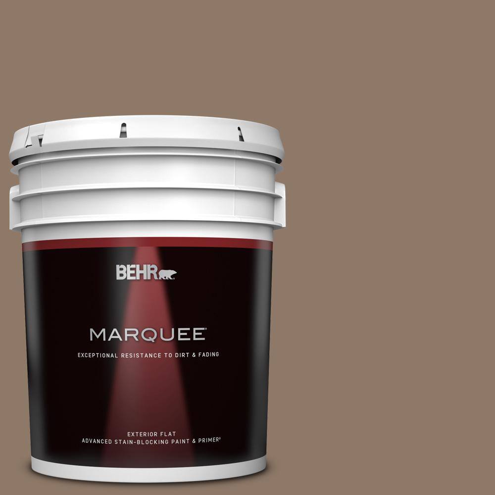 BEHR MARQUEE 5 gal. #PPU5-05 Coconut Shell Flat Exterior Paint & Primer ...