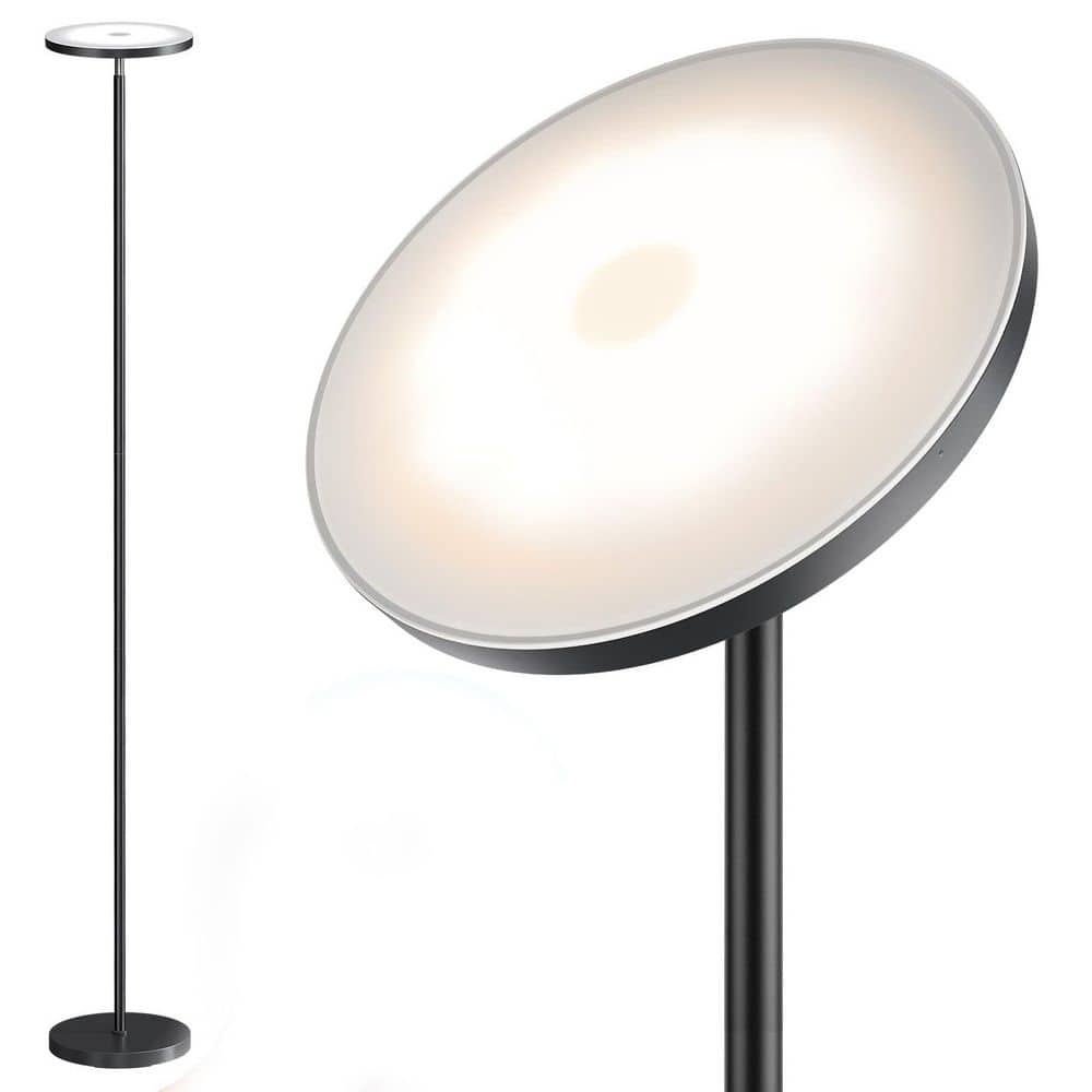 Vrbgify 32-Watt 3000Lumen LED Stepless Dimmable Floor Lamp Remote ...