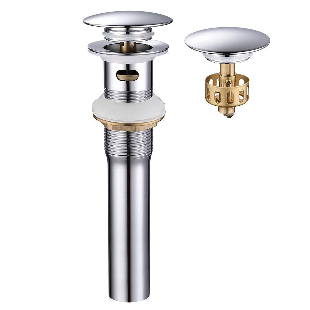 GAGALIFE 1-3/4 in. Stainless Steel Pop Up Drain Strainer Stopper with ...