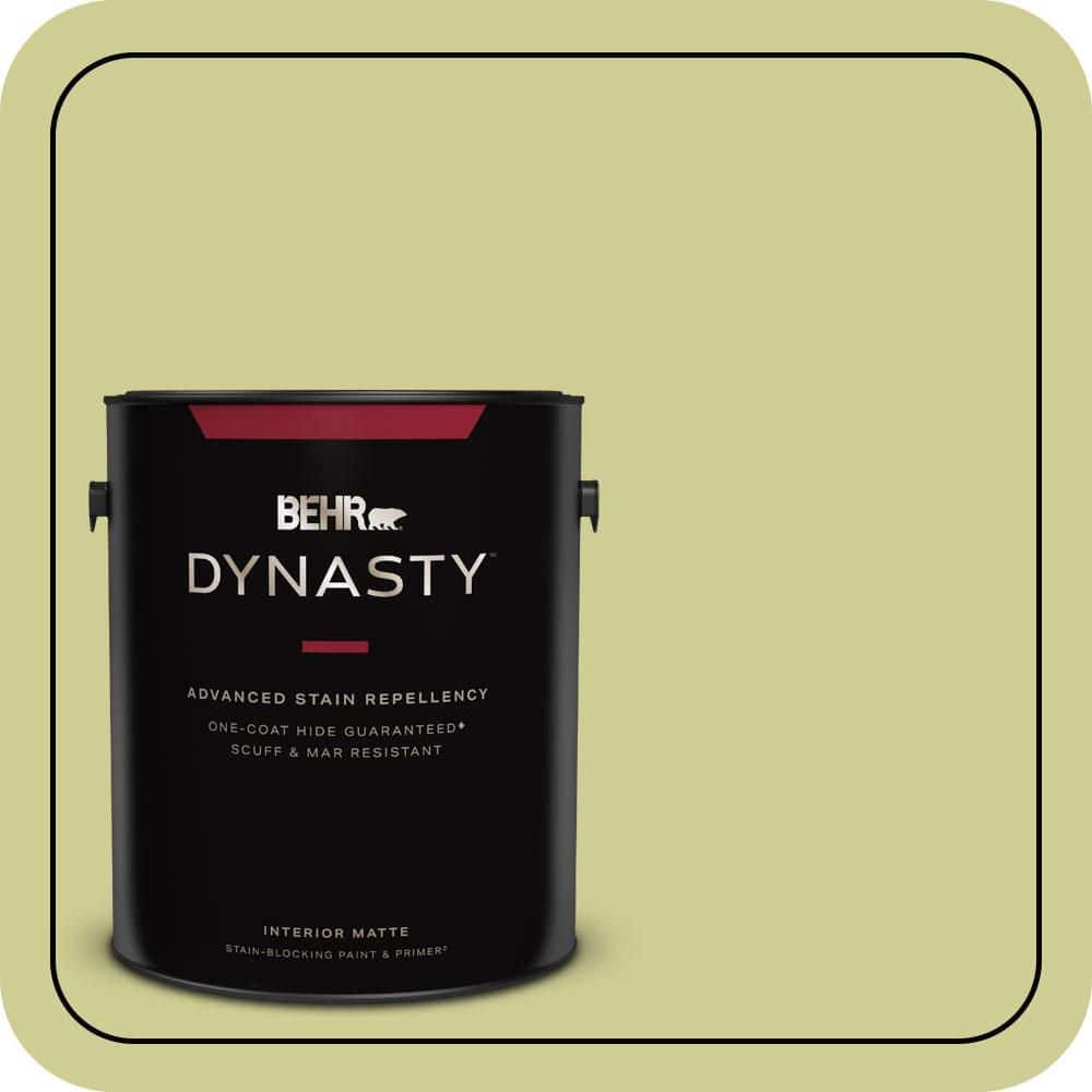 BEHR DYNASTY 1 gal. #M340-4 Wasabi Matte Interior Stain-Blocking Paint ...