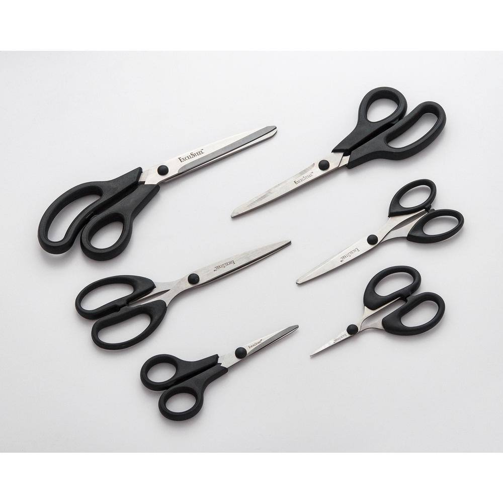 ExcelSteel 6-Piece Black All-Purpose Kitchen Scissors Set 808 - The ...