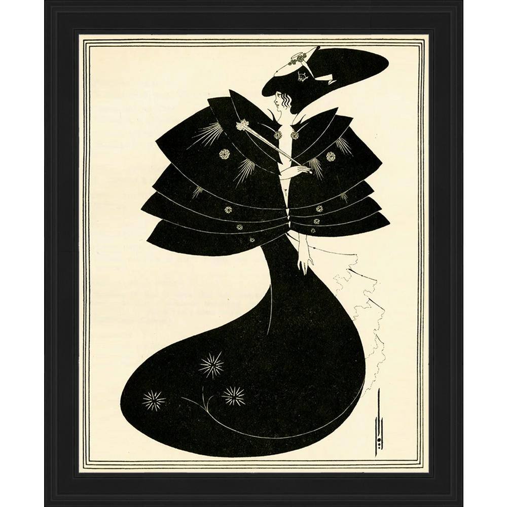 LA PASTICHE The Black Cape by Aubrey Beardsley Gallery Black Framed ...