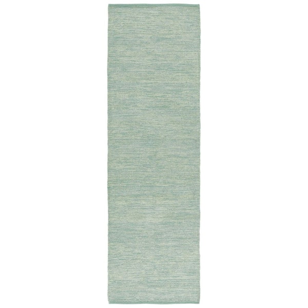 SAFAVIEH Montauk 2 ft. x 8 ft. Green Modern Solid Runner Rug MTK321Y-28 ...