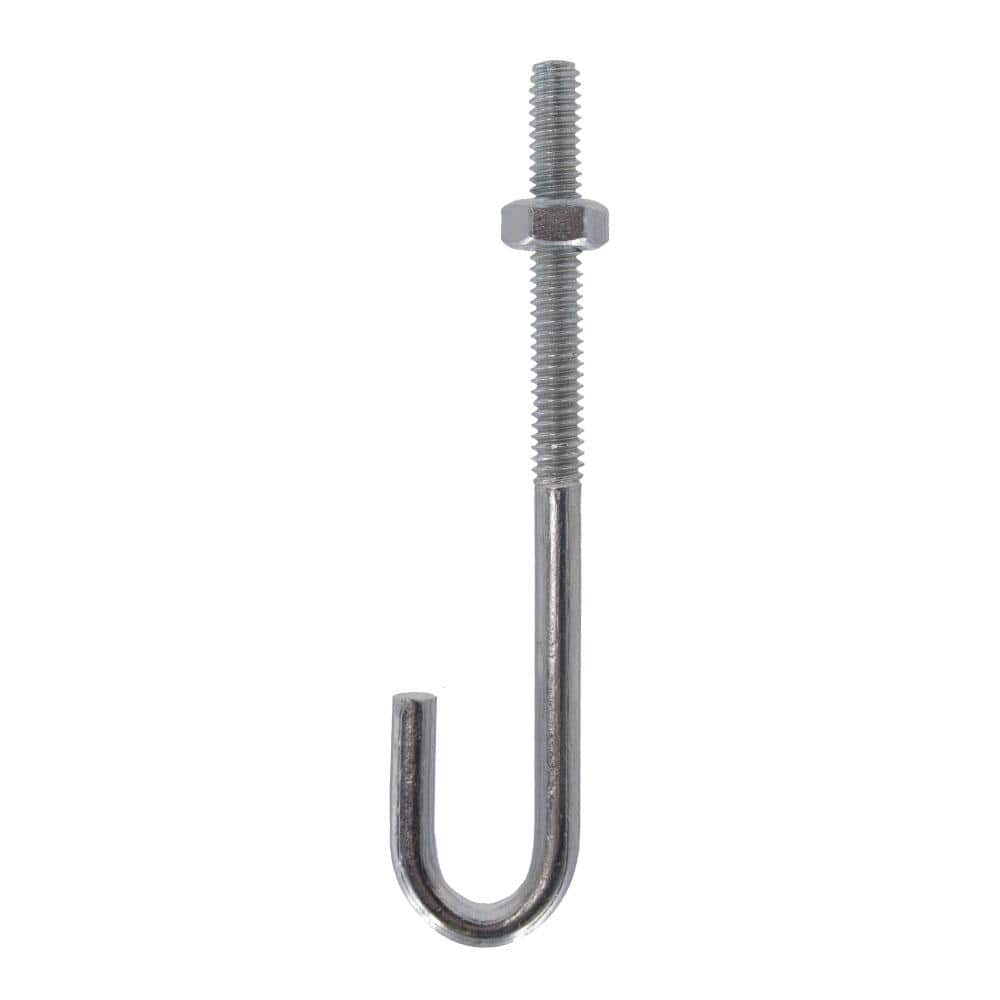 Everbilt 1/4 in. x 4 in. Zinc J-Bolt 813496 - The Home Depot