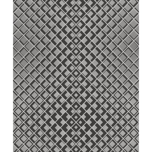 Rasch Perriand Silver Geometric Silver Wallpaper Sample RH610918SAM ...
