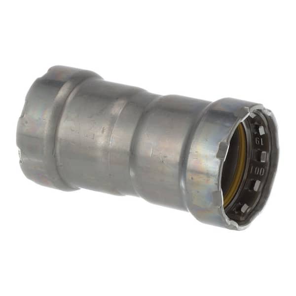 Viega MegaPressG 1 in. Press Carbon Steel Coupling with Stop (Gas Only ...