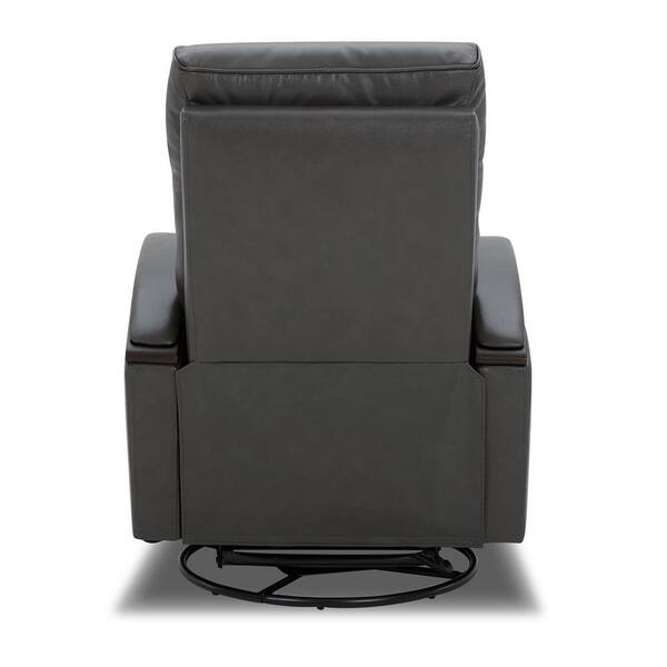 Alpha real leather swivel recliner store