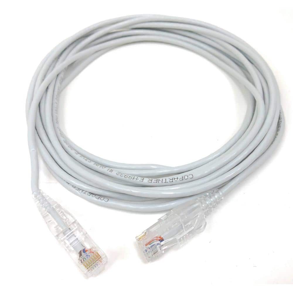 Micro Connectors, Inc 15 ft. CAT 6A 10 Gbps UTP 28 AWG Ultra Slim ...