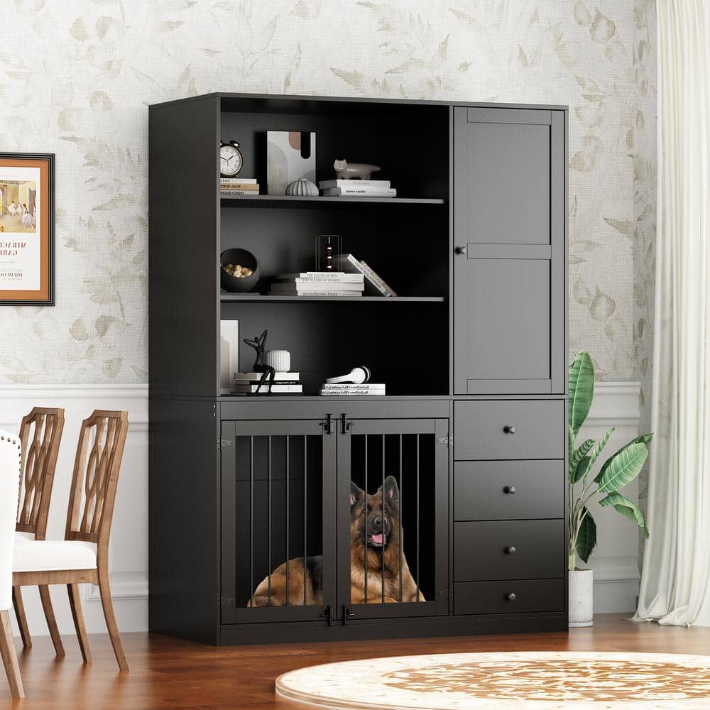 FUFU&GAGA Dog House Furniture Style Dog Crate Storage Cabinet, Large ...