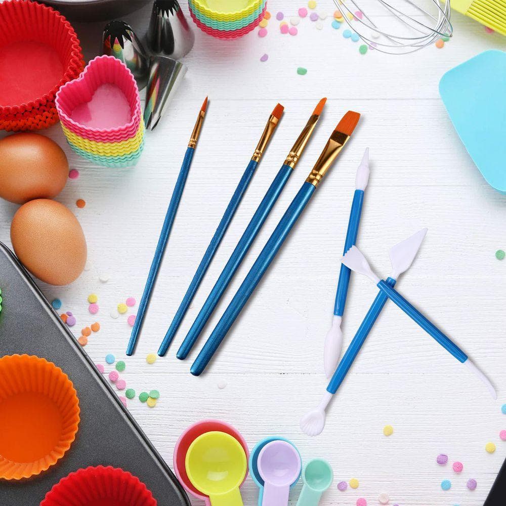 24-Piece Fondant Cake Decorating Tool Set with Brushes, Sugar Stir ...