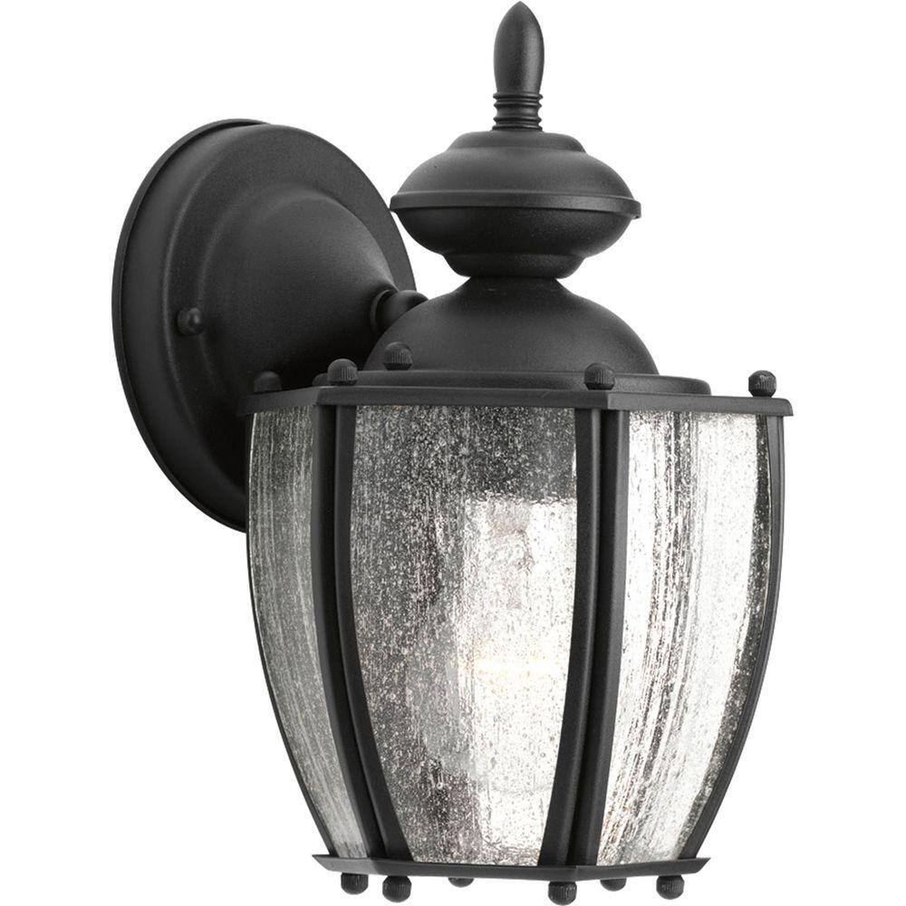 Progress Lighting Roman Coach Collection 1-Light Textured Black Clear ...