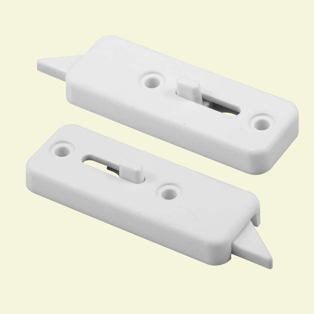 Prime-Line 2-9/16 in., White Plastic, spring-loaded Tilt Latch (1-pair ...