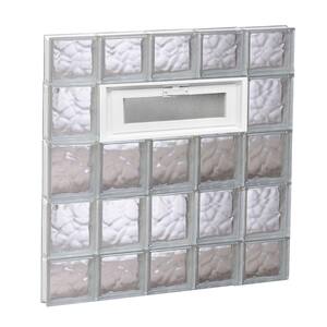 Clearly Secure 32.75 in. x 32.75 in. x 3.125 in. Frameless Wave Pattern ...