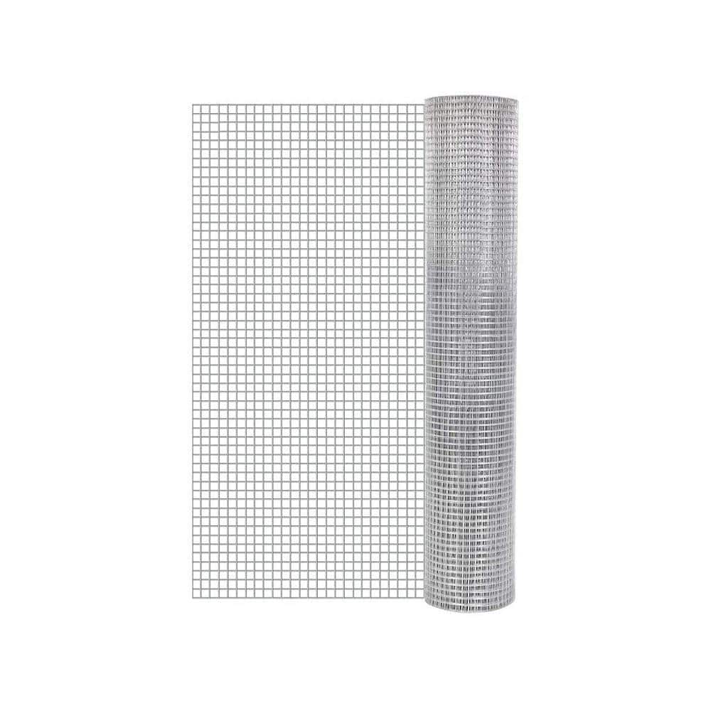 Otryad 48 in. x 100 ft. Silver Galvanized Steel Vinyl Coated Hardware ...