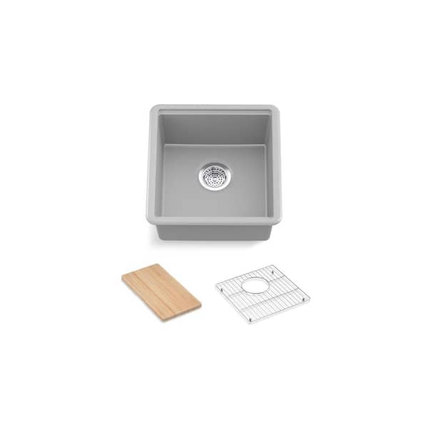 KOHLER Billings 18 in. Undermount Bar Sink With Accessories 33711-PC ...
