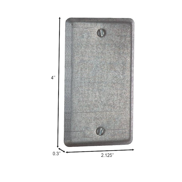 Steel City Blank Metallic Handy Box Cover (58C1-25R) 58C1-25R - The ...